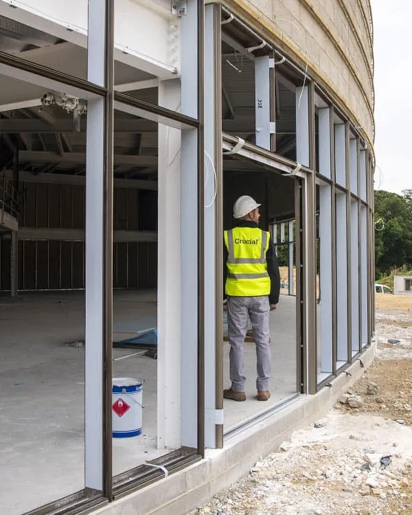 Commercial aluminium curtain walling